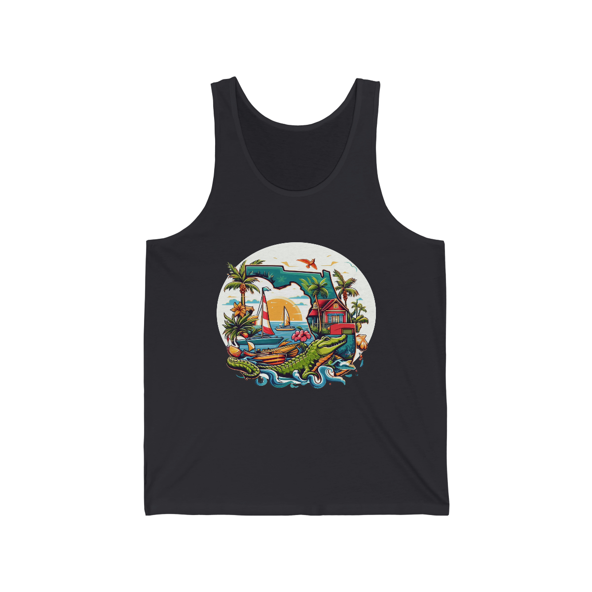 Florida Aesthetic: A Sunshine State of Mind Tank Top - Kestra Designs