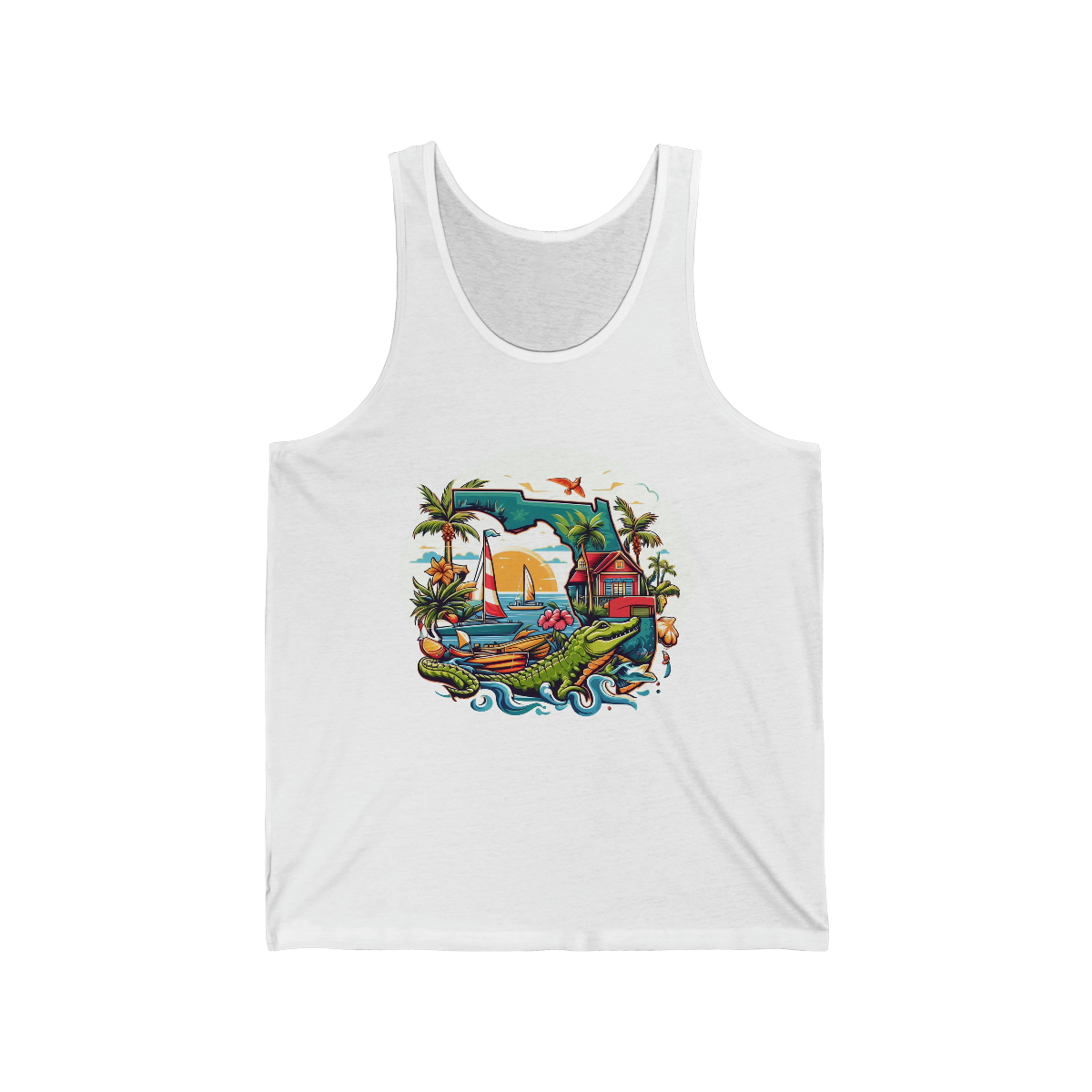 Florida Aesthetic: A Sunshine State of Mind Tank Top - Kestra Designs