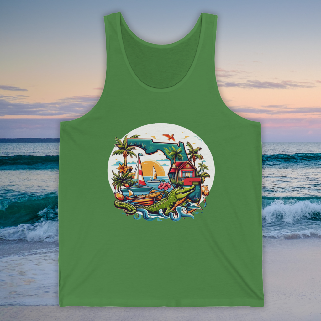 Florida Aesthetic: A Sunshine State of Mind Tank Top - Kestra Designs